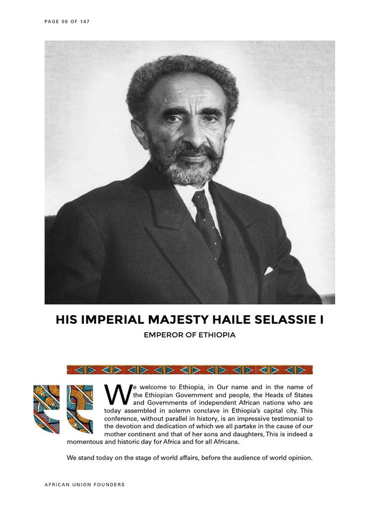 Emperor Haile Selassie Speech 1963 | PDF | Africa | Ethiopia