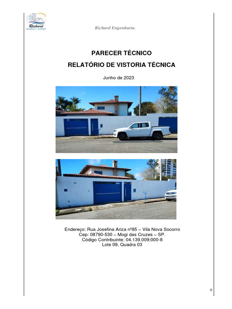 Laudo Marcus - Rua Josegina Ariza | PDF