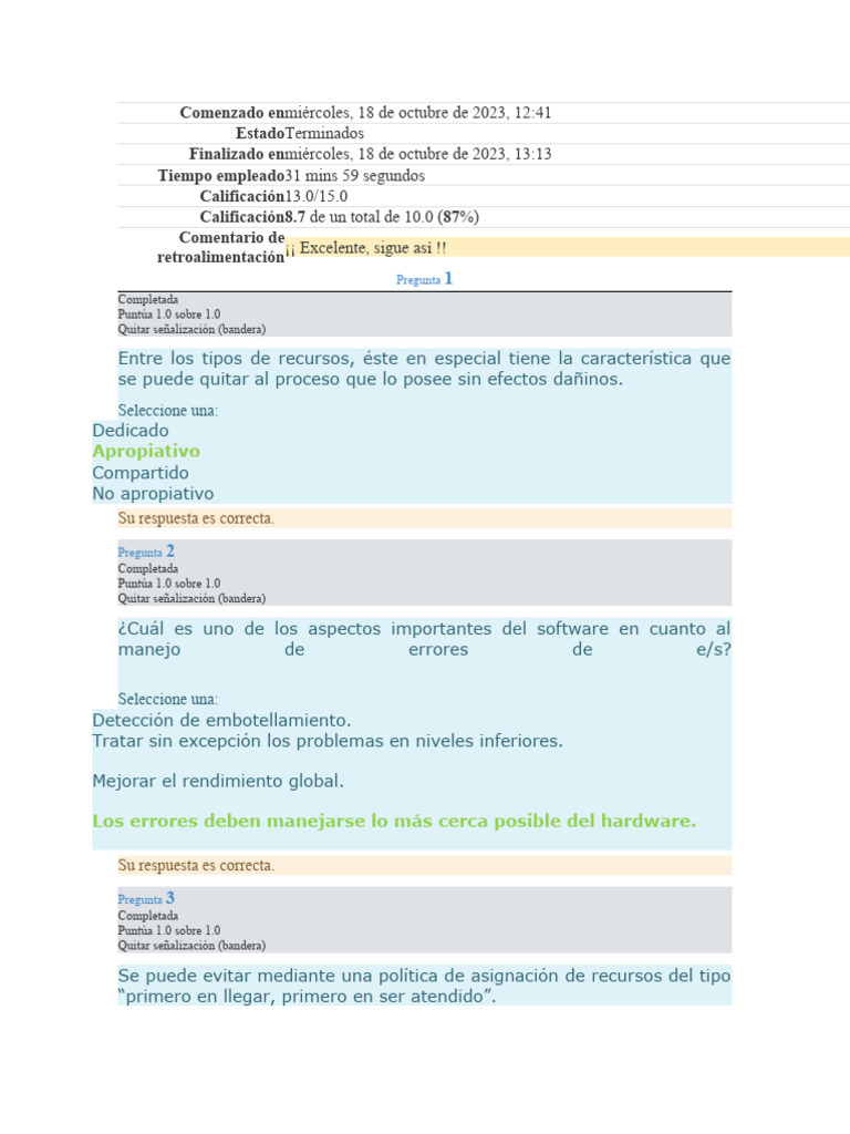 Examen Tercer Parcial (Segunda Vuelta) - Revisión Del Intento | PDF