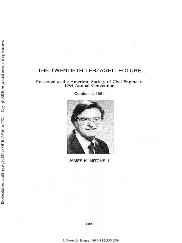 Mitchell 1986 | PDF | Geotechnical Engineering | Natural Materials