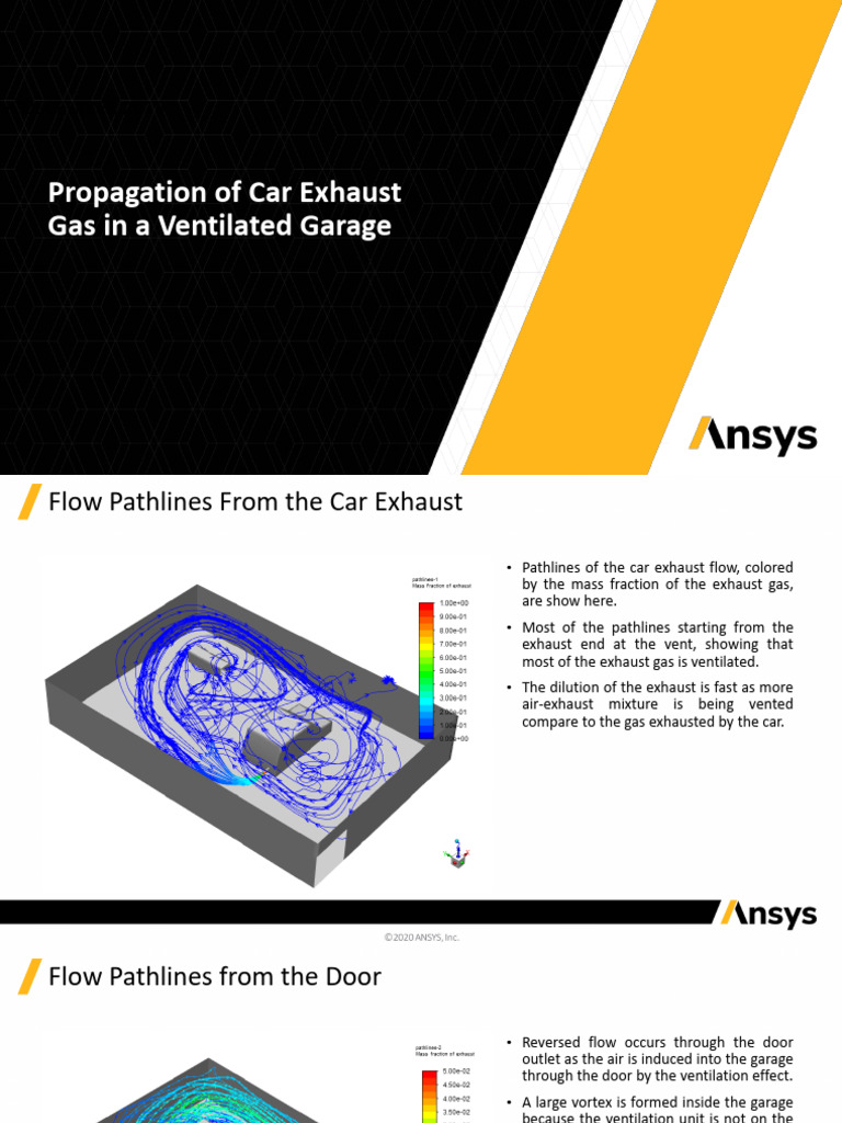 Car Exhaust Flow in Ventilated Garage | PDF | Concentration | Gases