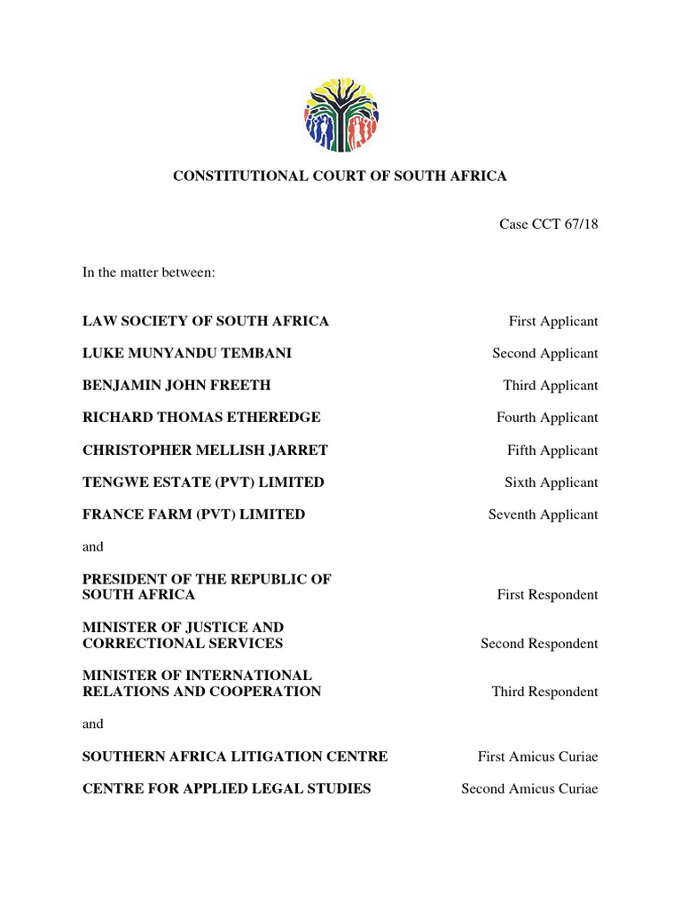 South Africa-Constitutional Court | PDF