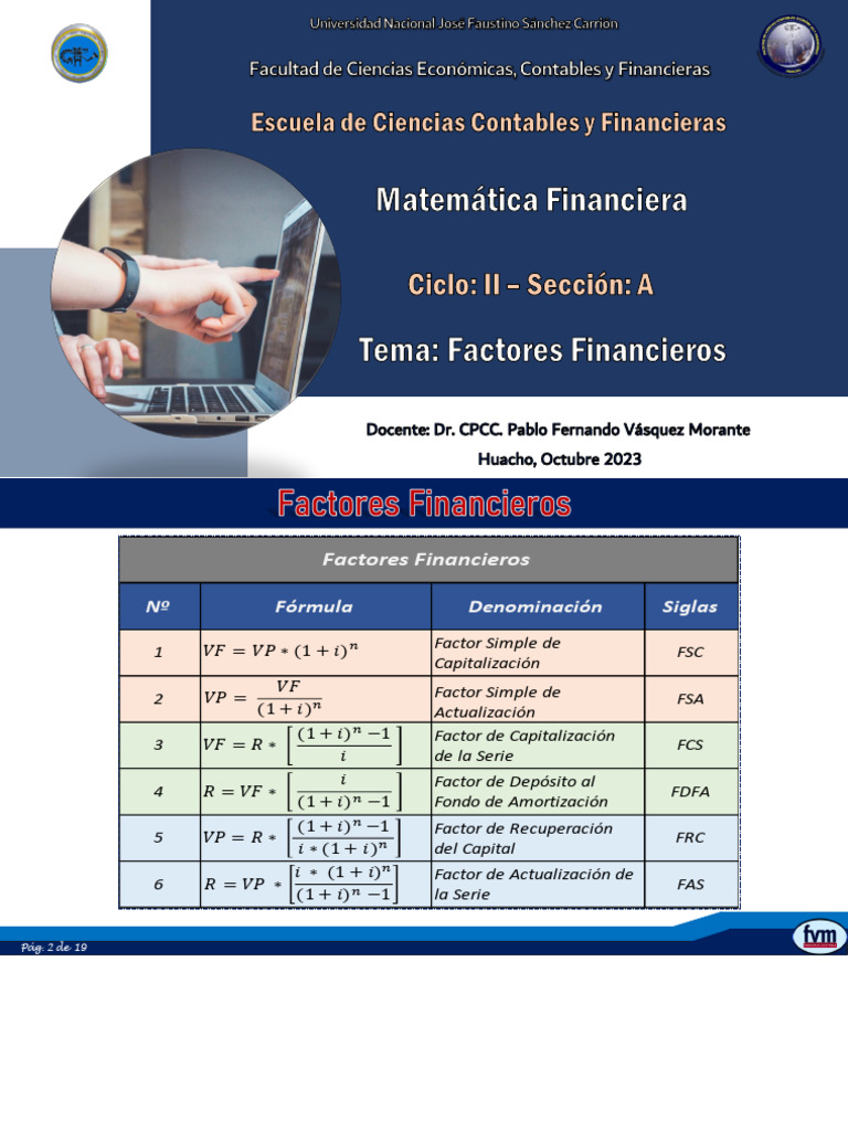 Factores Financieros 02 | PDF | Crédito | Finanzas y administración del dinero