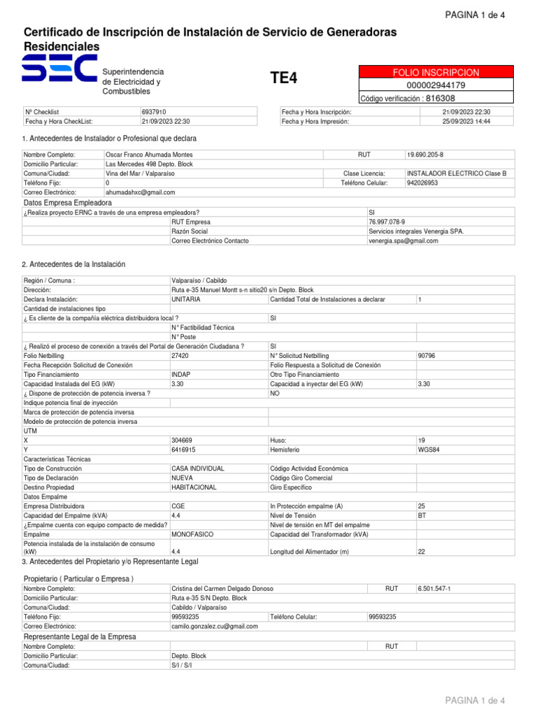 Te4 Cristina | PDF | Fotovoltaica | Energia electrica