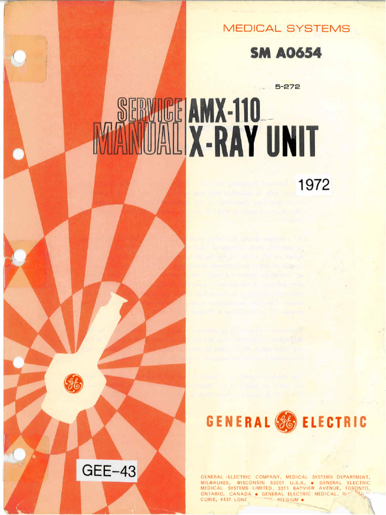 Gee-43 Amx-110 X-Ray Unit SVC 1972 | PDF