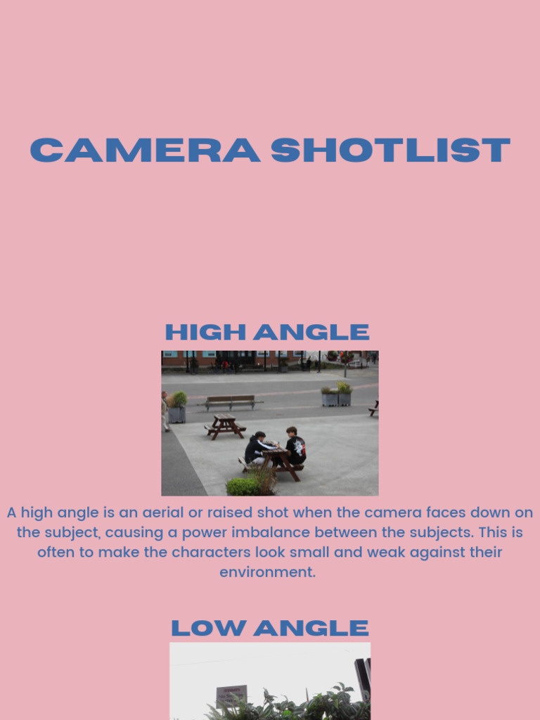 Camera Shotlist | PDF