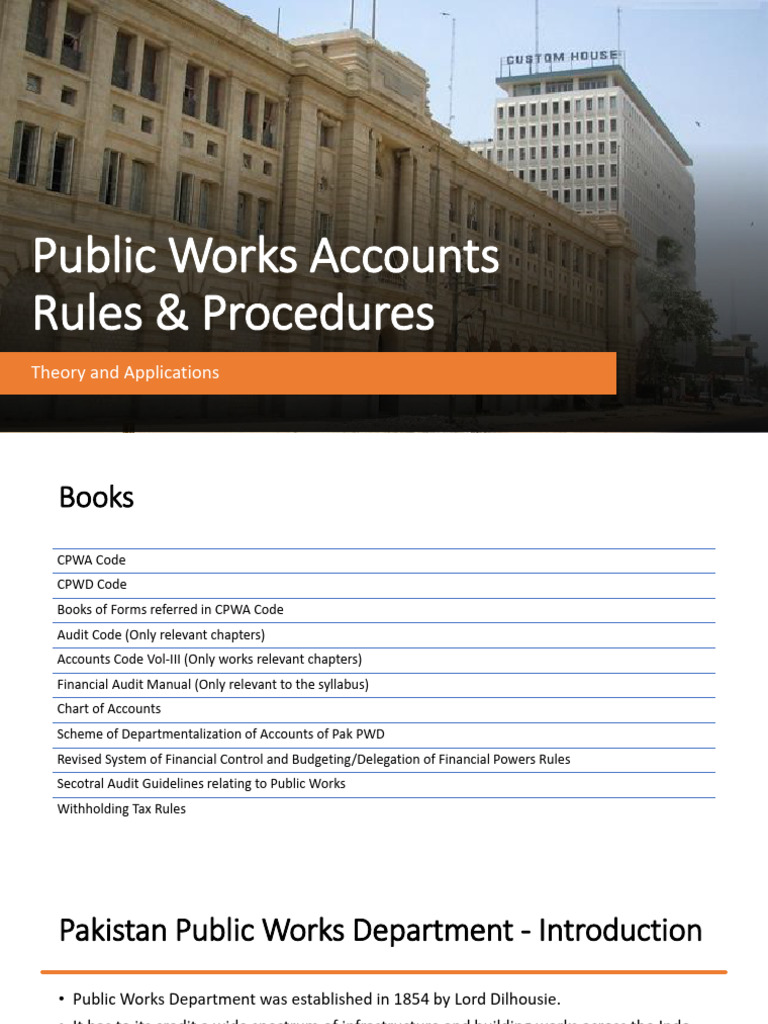 01 CPWD Code I 1 | PDF | Police | Government Of Pakistan