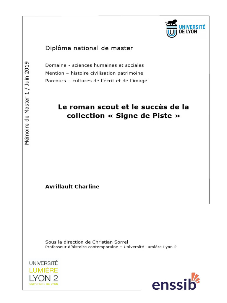 Le Roman Scout Et Le Succes de La Collection Signe de Piste | PDF ...