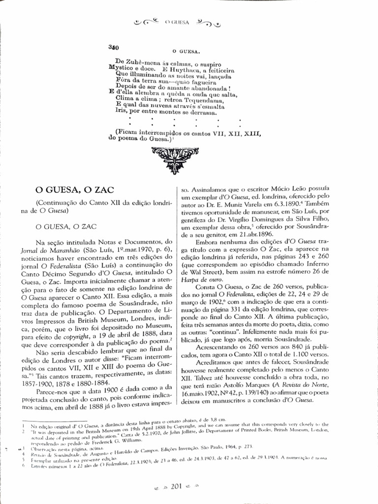 O Guesa, O Zac (1902) | PDF
