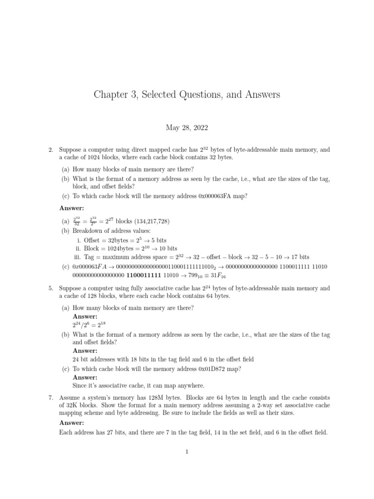 Chapter 03 | PDF | Cpu Cache | Data