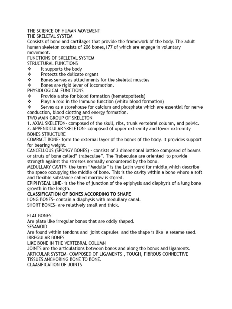 The Science of Human Movement Questions | PDF