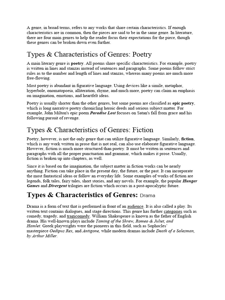 What Is Genre | PDF | Poetry | Genre