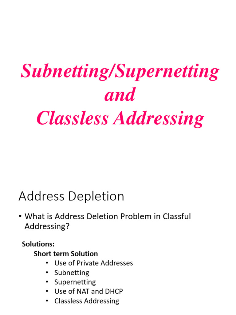 Module 3 Addressing Continued | PDF | Internet Architecture | Network ...
