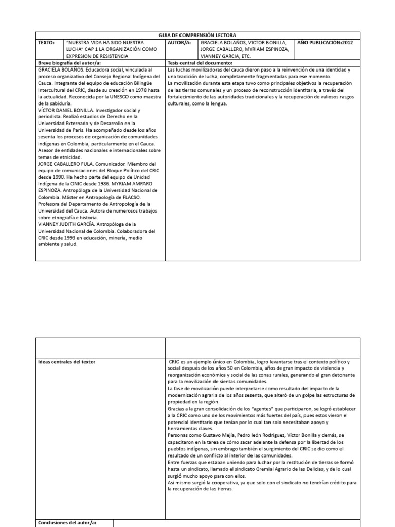 2 Guia de Comprension Seminario | PDF