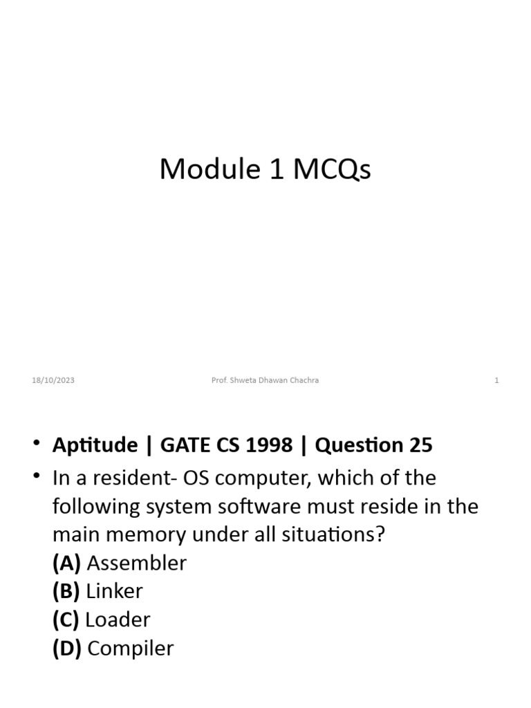 SDC_Module_1_MCQs | PDF