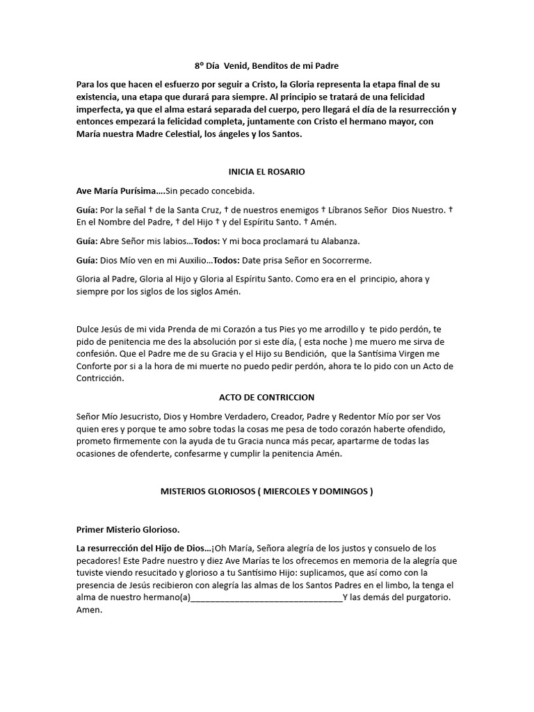 8º Día Del Novenario Difuntos | PDF | María, madre de Jesús | orador ...