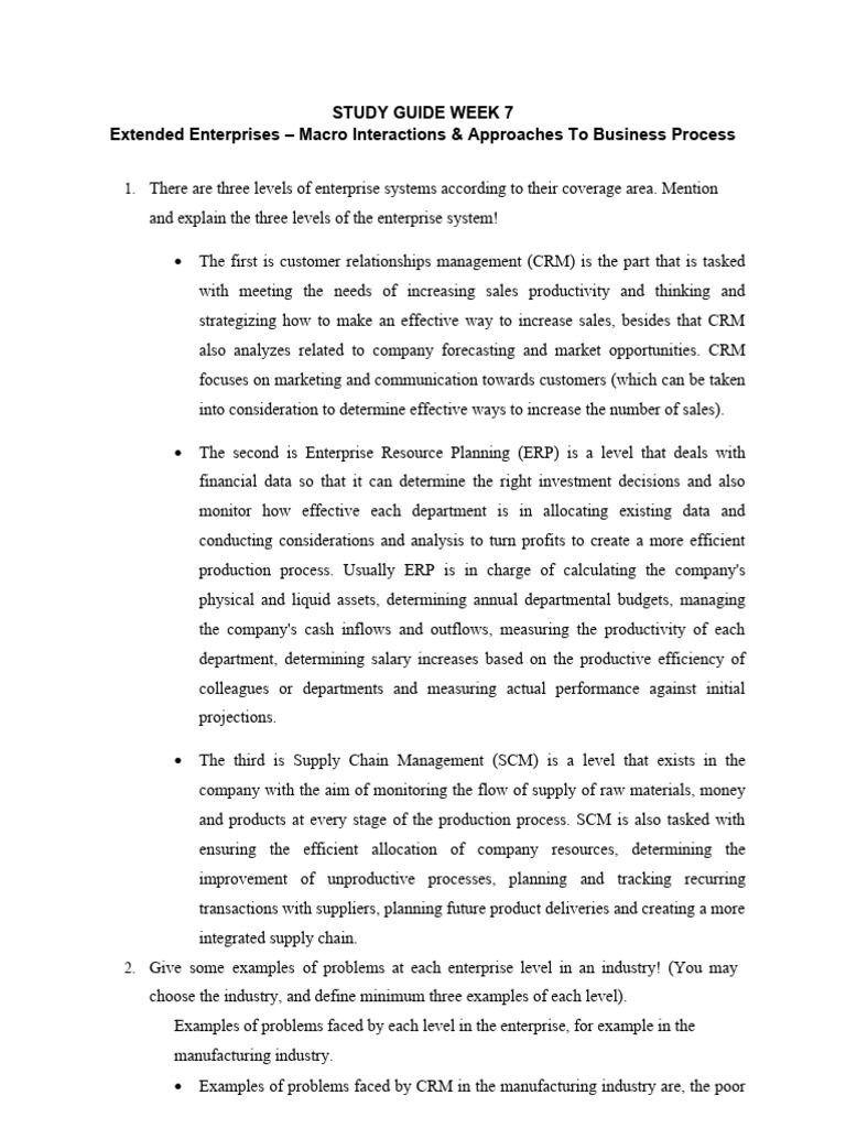 2022-Study Guide PTSI - Macro Interactions - 07A | PDF | Supply Chain | Supply Chain Management