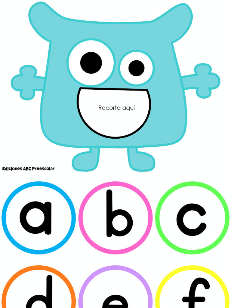 Material recortable MONSTRUO COME LETRAS | PDF