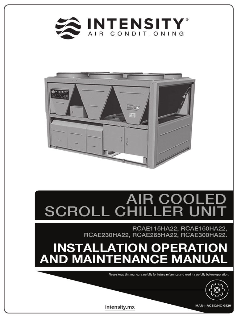 Manual Air Cooled Scroll Chiller-Iom 60hz - Comp | PDF | Heat Exchanger | Pump