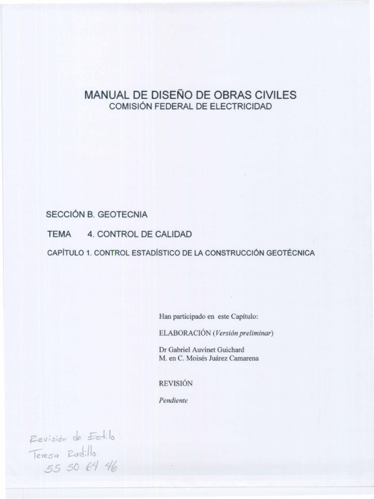 Manual de Diseño de Obras Civiles Cfe Corregido | PDF