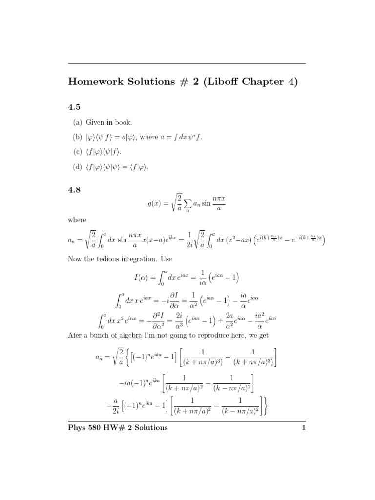 HW Solutions 2 | PDF
