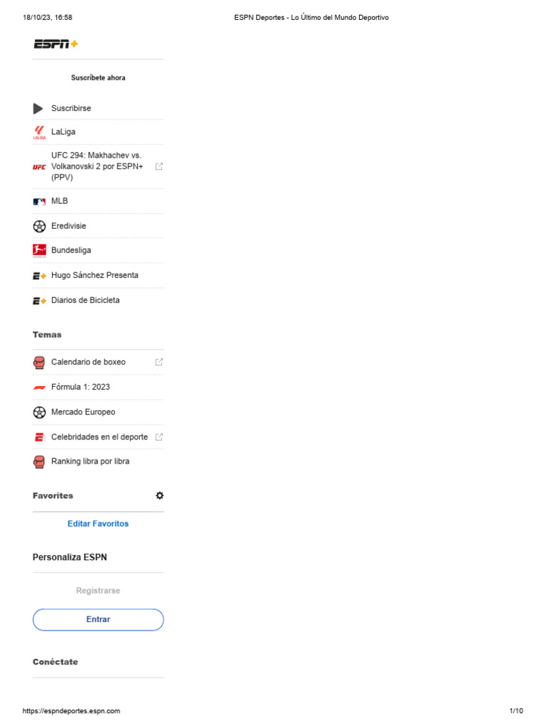 ESPN Deportes - Lo Último Del Mundo Deportivo | PDF | Espn | Deportes