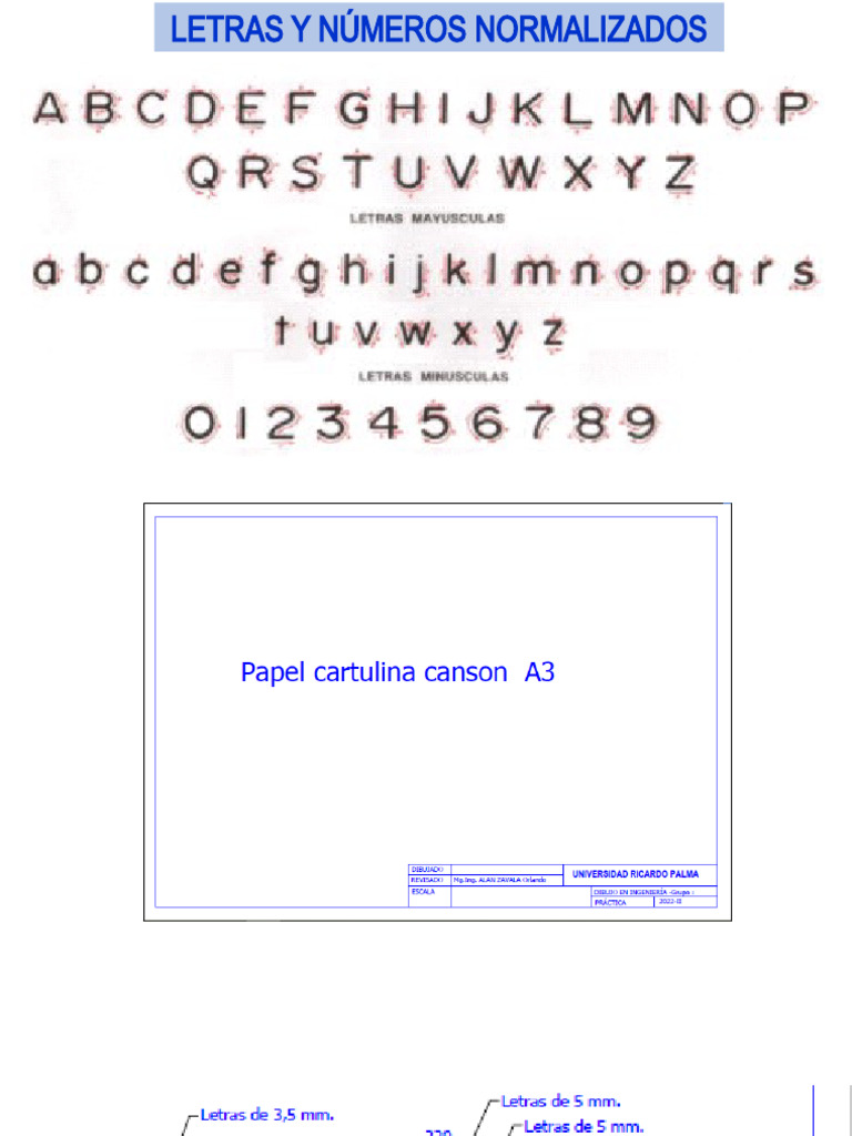 LETRAS ,NÚMEROS,RÓTULO Y LAMINA A3 | PDF