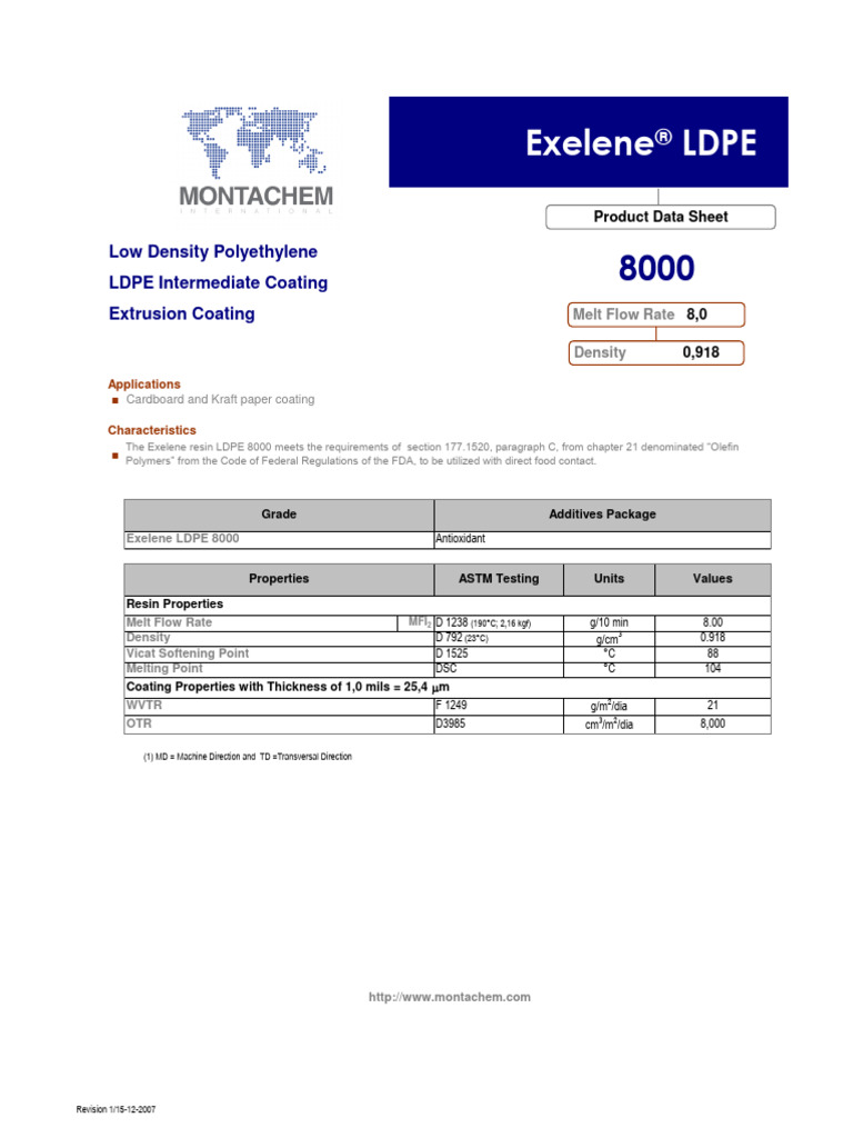 Exelene Ldpe 8000 | PDF