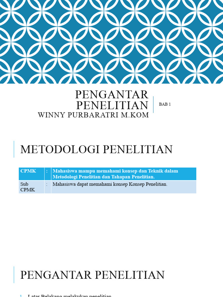 Pertemuan 1 - Konsep Penelitian | PDF