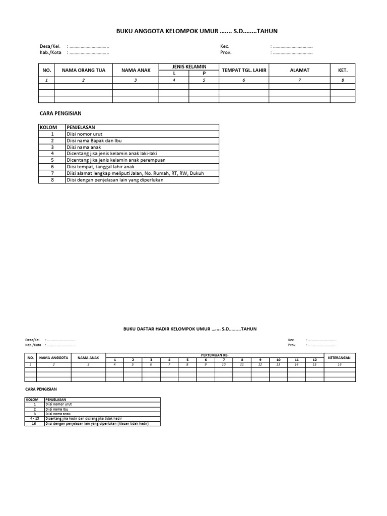 Buku Administrasi BKB | PDF