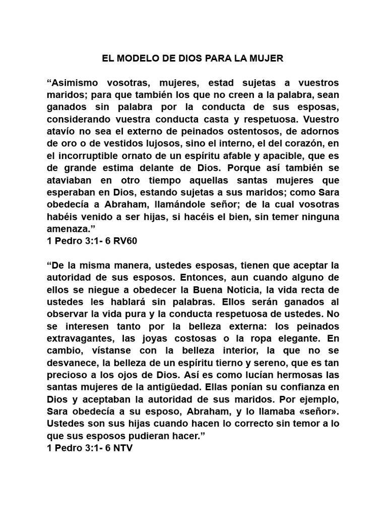El Modelo de Dios para La Mujer | PDF | María, madre de Jesús | Jesús