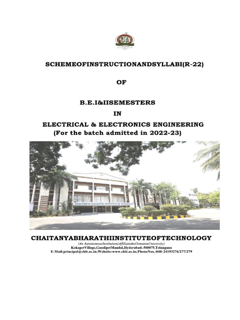 New Eee R22 Syllabus | PDF