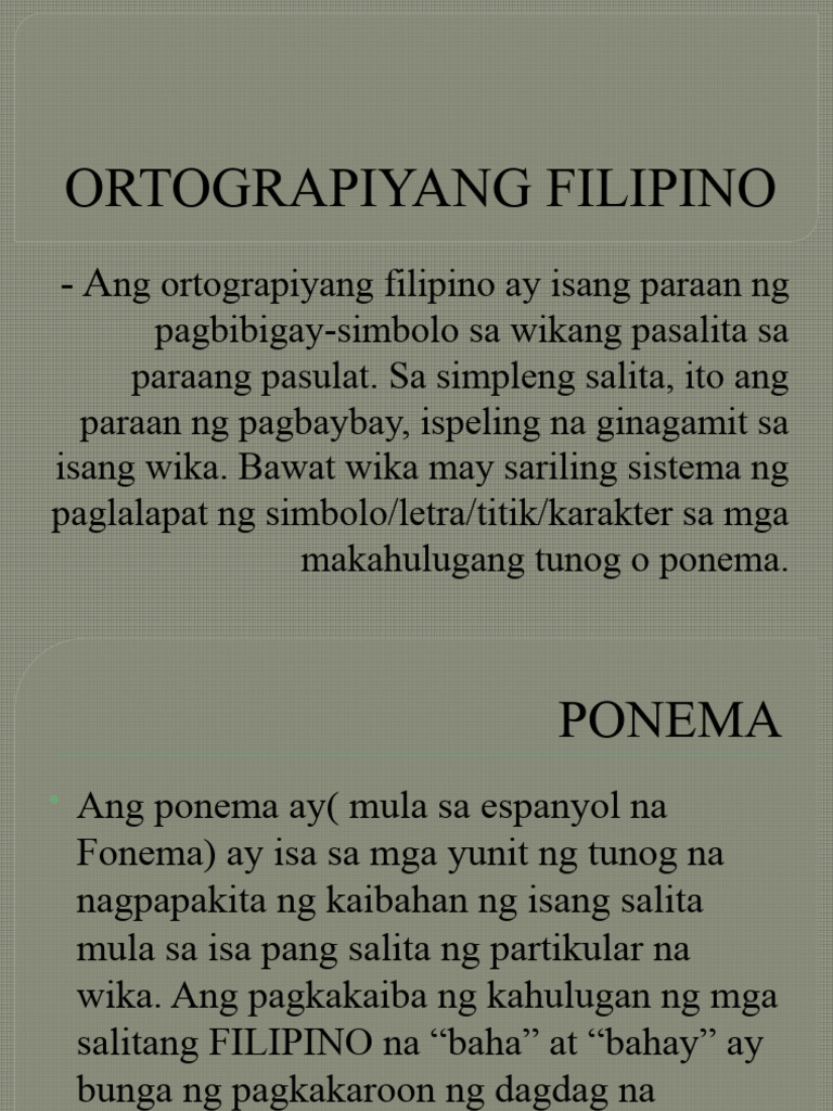 Ortograpiyang Filipino | PDF
