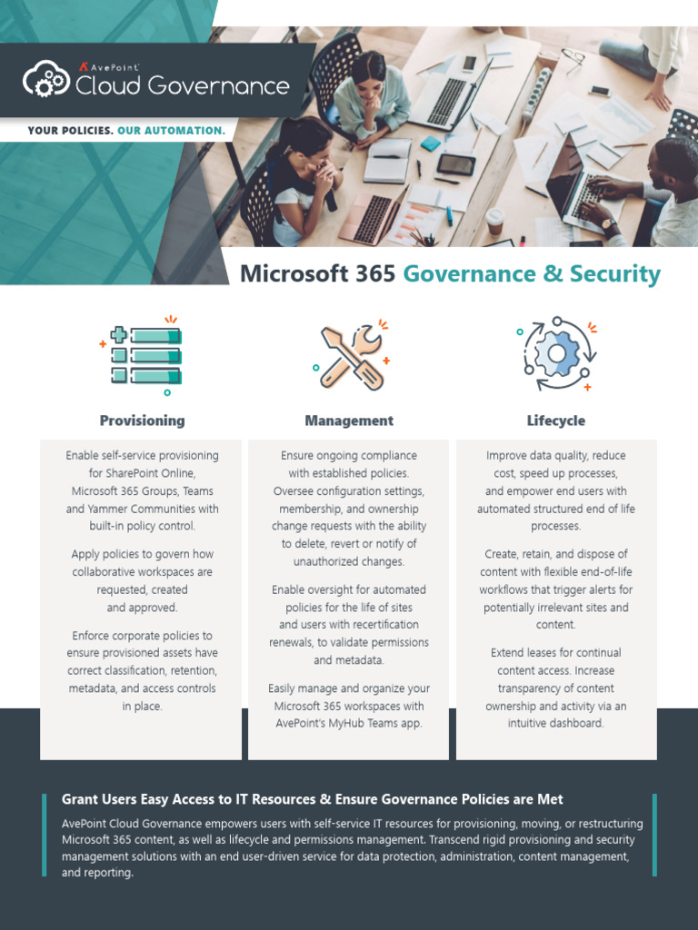 AvePoint Cloud Governance For Office 365 Governance Product Brochure | PDF AvePoint Cloud Governance For Office 365 Governance Product Brochure | PDF