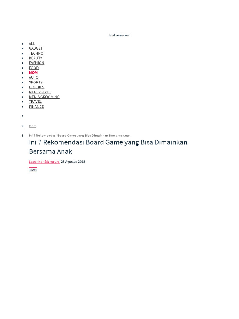 7 Rekomendasi Board Game | PDF