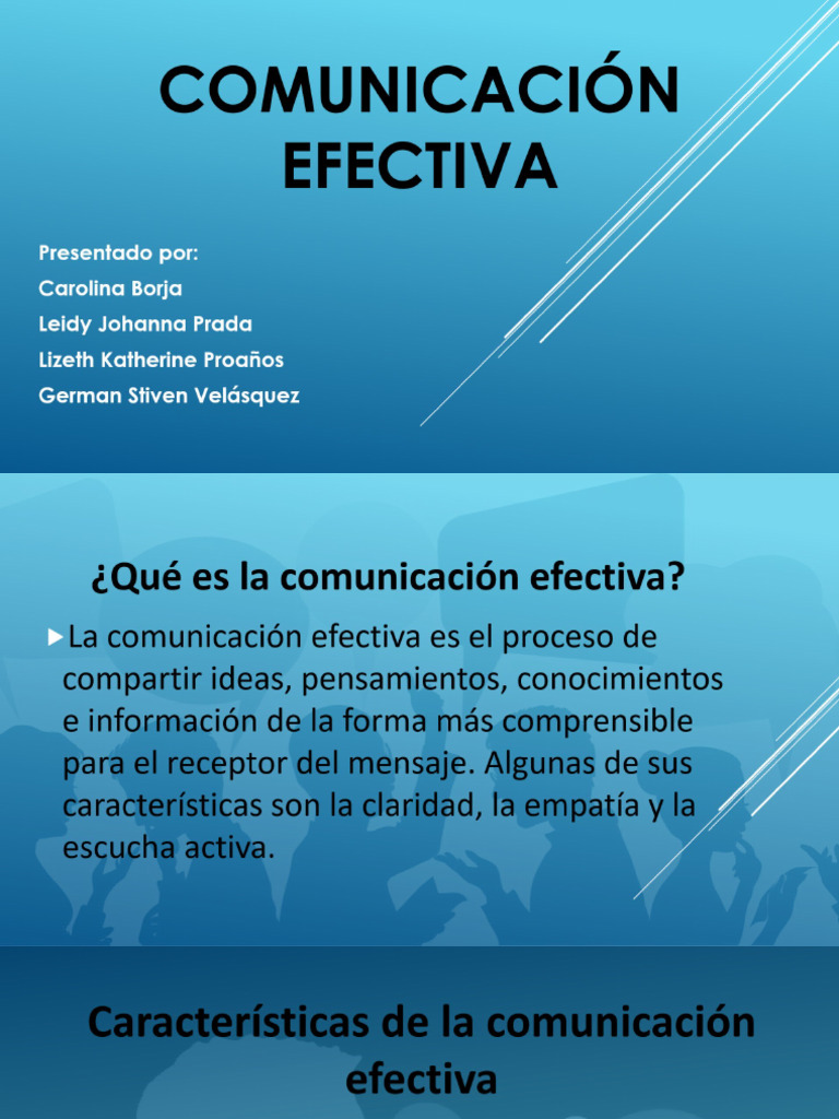 Comunicacion Efectiva. | PDF