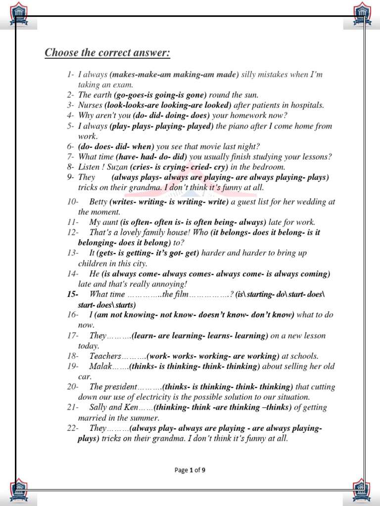 Grade 9 revision sheet | PDF