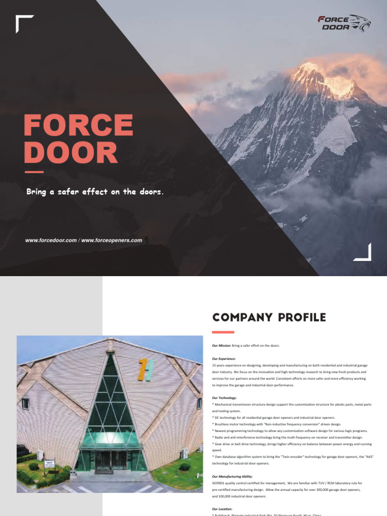 2022 Force Door Catalogue | PDF