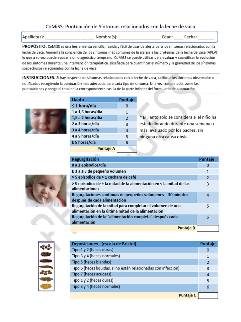 CoMiSS - APLV | PDF | Enfermedades y trastornos humanos | Medicina