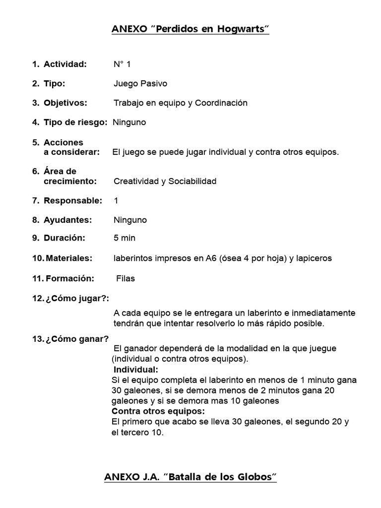 Anexo - Juegos Desafio JM82 | PDF Anexo - Juegos Desafio JM82 | PDF