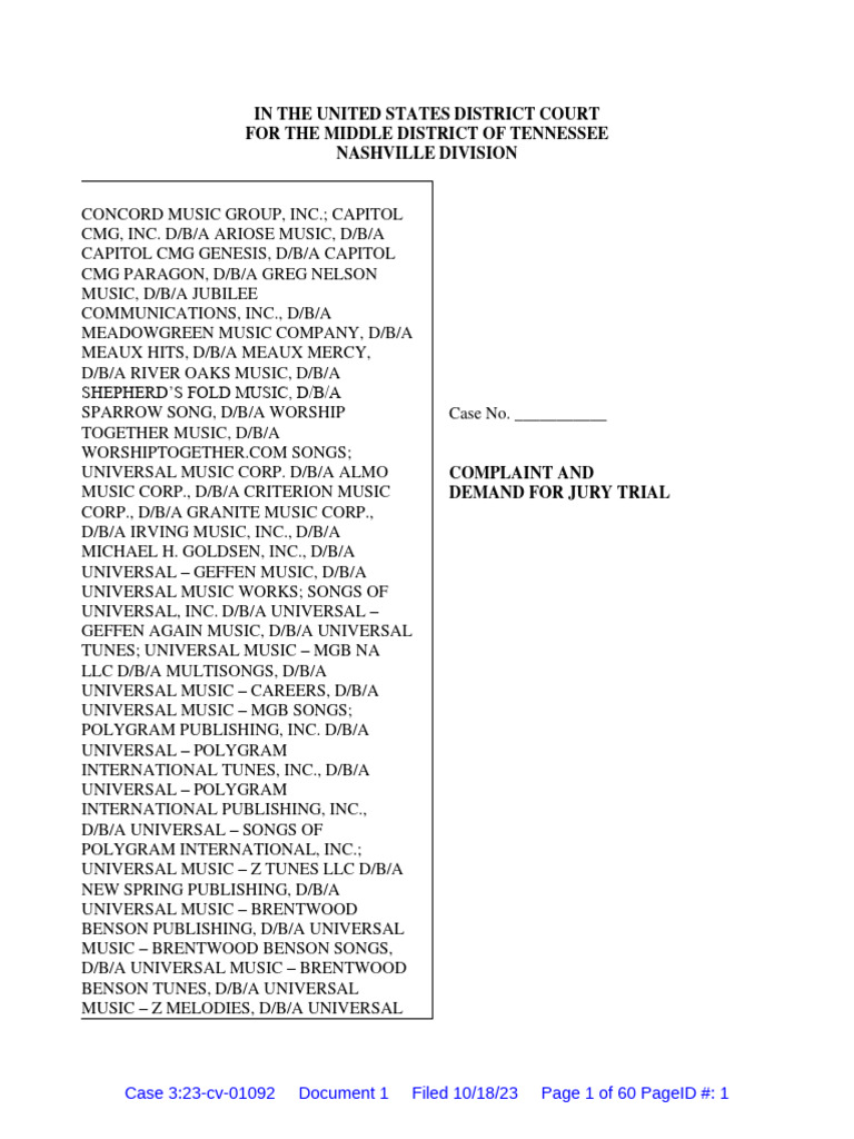 UMG v. Anthropic | PDF | Copyright Infringement | Copyright