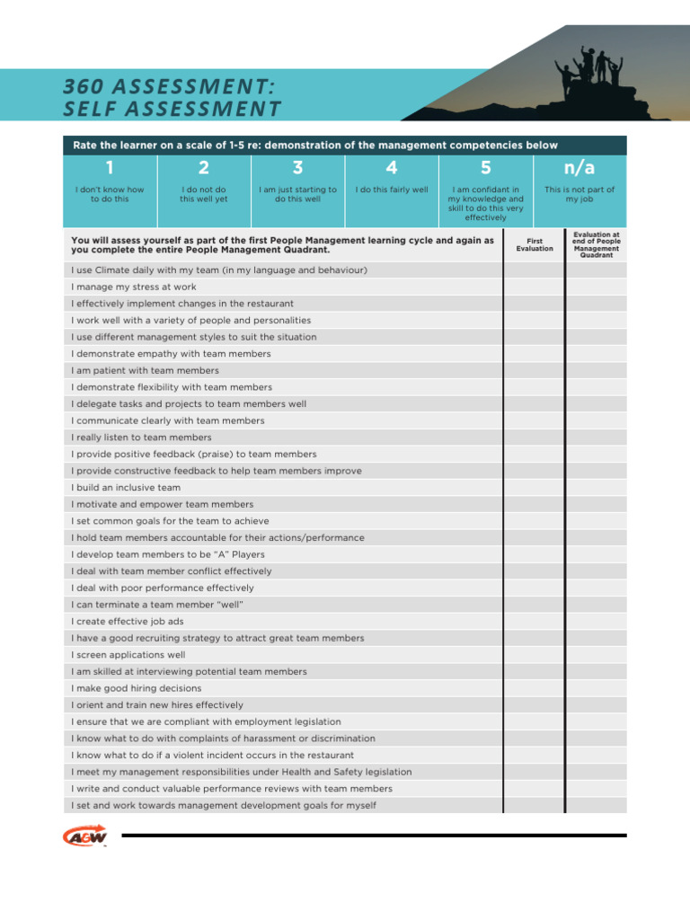 5A - 360 Assessment Self Assessment | PDF