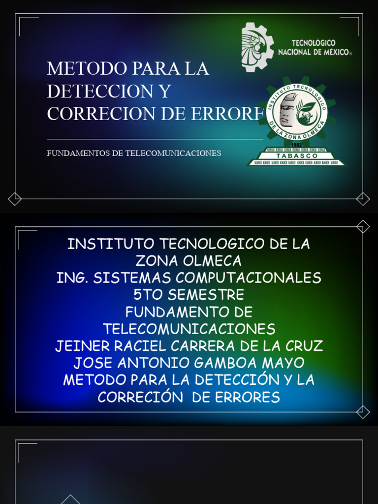 2.3 Metodo para La Deteccion y de Correccion de Errores | PDF | Detección y corrección de ...