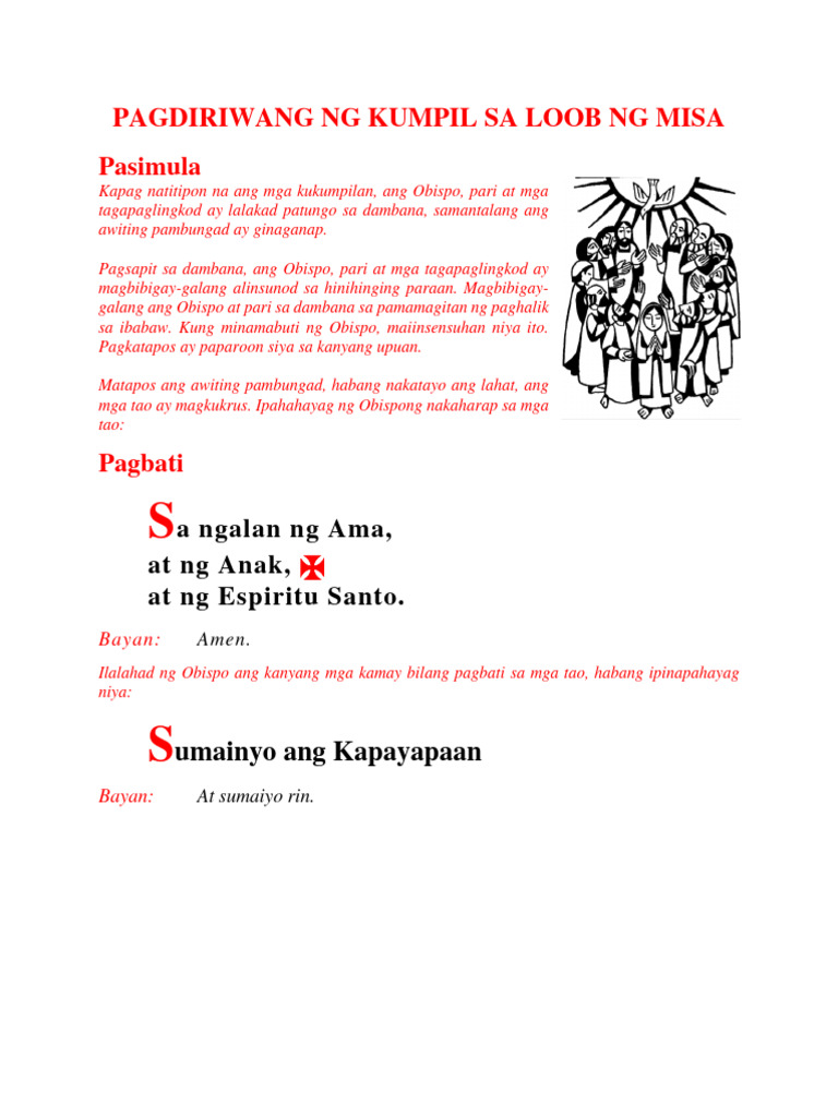 Pagdiriwang NG Kumpil Sa Loob NG Misa | PDF