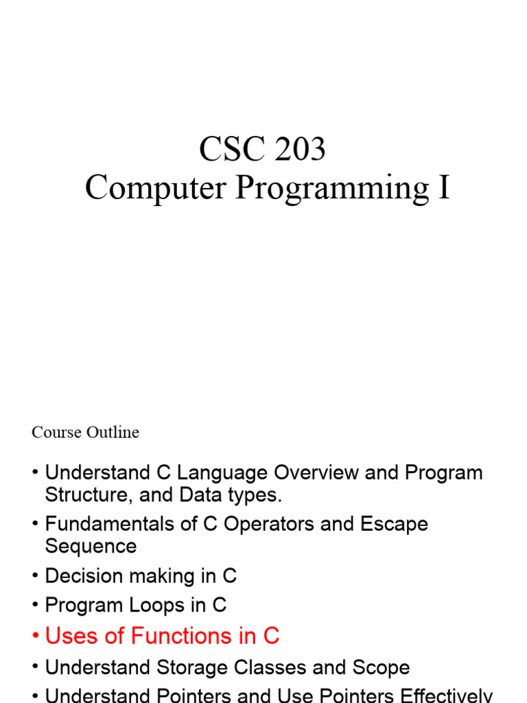 C Functions | PDF | Parameter (Computer Programming) | Computer Engineering C Functions | PDF | Parameter (Computer Programming) | Computer Engineering