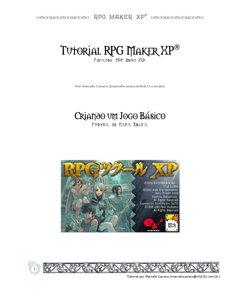 Criando Um Jogo Básico Com RPG Maker XP | PDF | Jogos de RPG | Cães