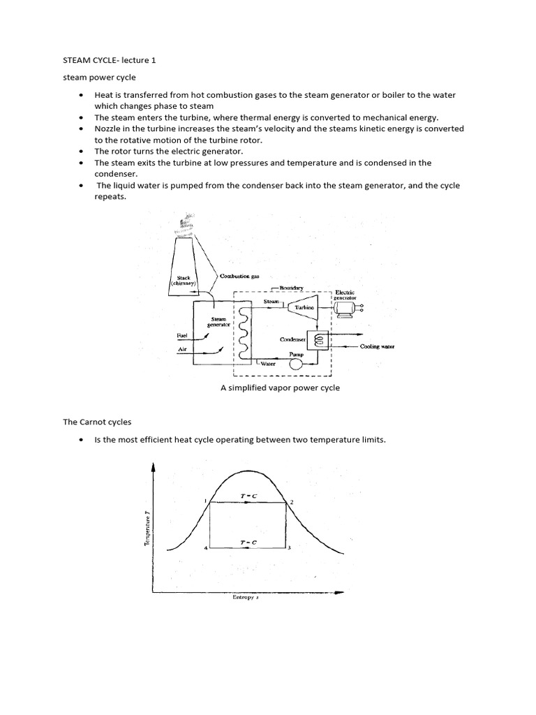 Steam Cycle Lecture 1 Rankine | PDF