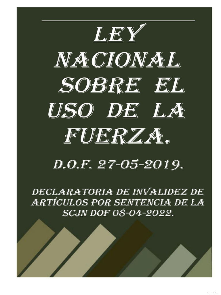 Ley Nacional Sobre El Uso de La Fuerza | PDF