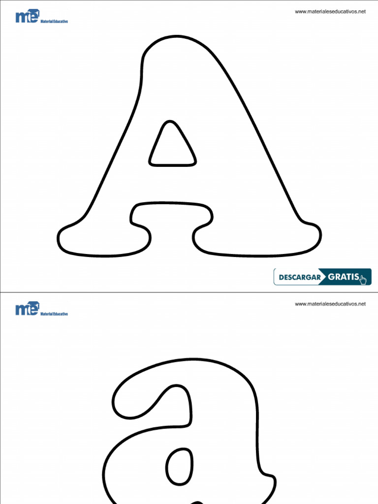 Moldes de Letras Del Abecedario Mayusculas y Minusculas | PDF