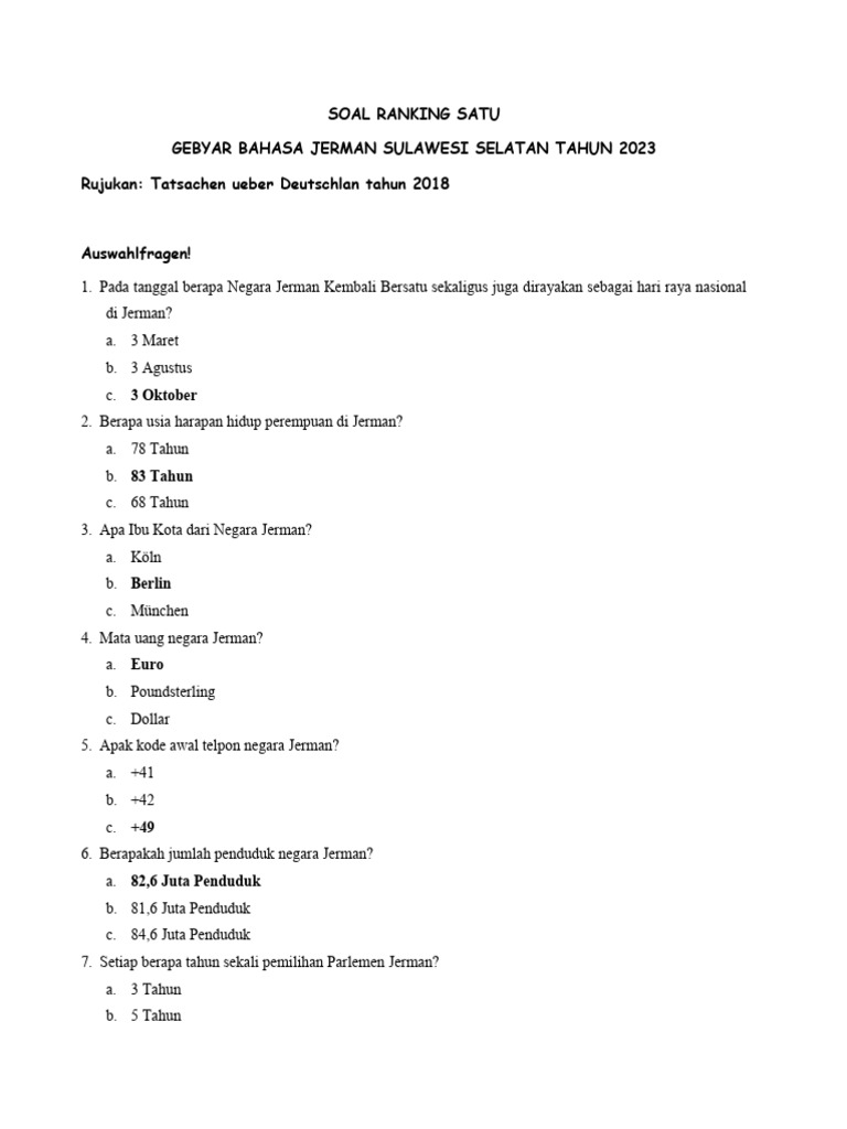 Soal Ranking Satu | PDF